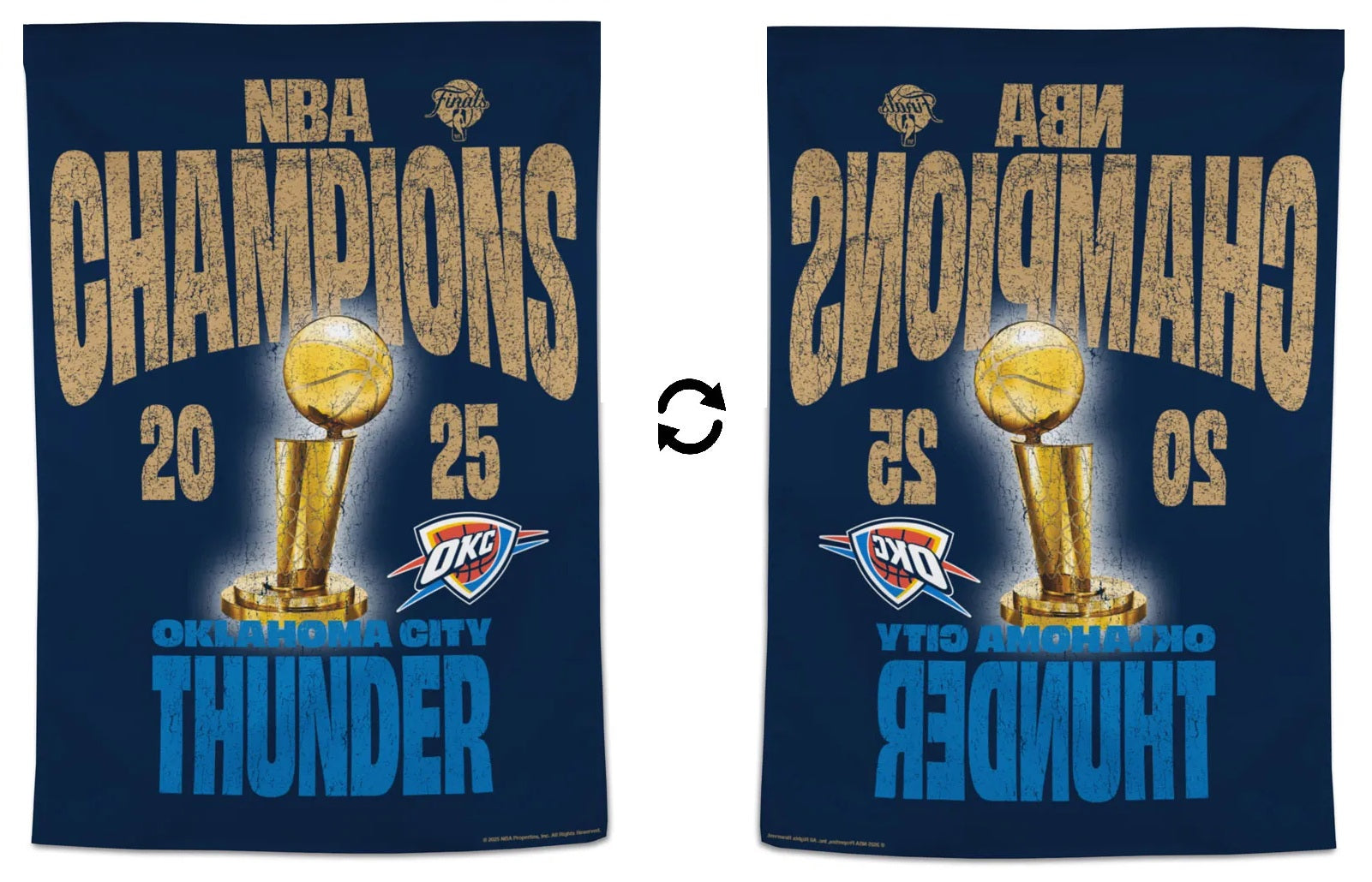 Oklahoma City 2025 NBA Champions Banner
