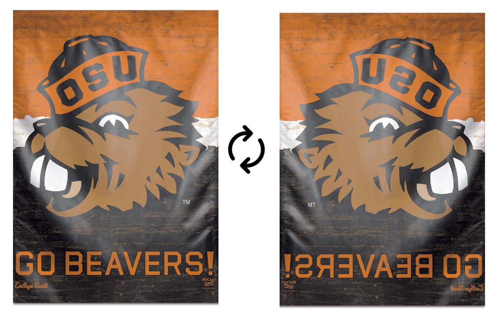 Oregon State Beavers Banner Throwback Vault Logo Flag