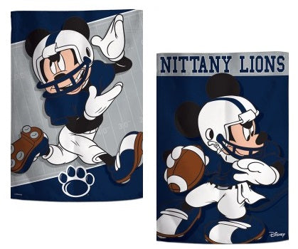 Penn State 2 Sided Mickey Mouse Garden Flag PSU