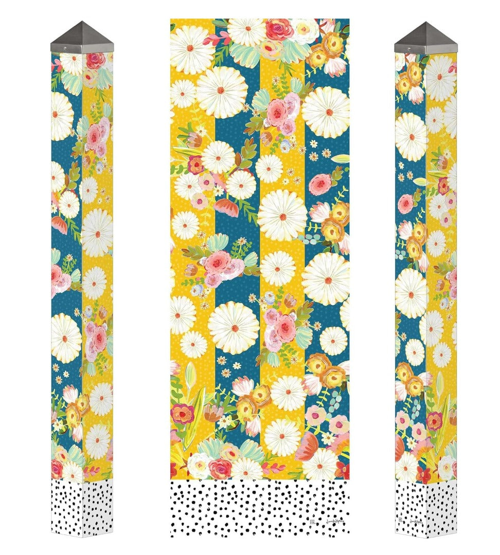 Positivity Blooms Blue Art Pole 60 Inches Tall Garden Post