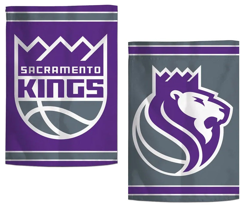 Sacramento Kings Garden Flag 2 Sided Double Logo NBA