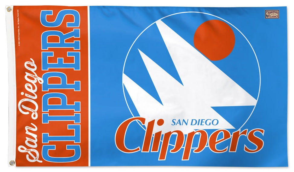 San Diego Clippers Flag 3x5 Retro NBA