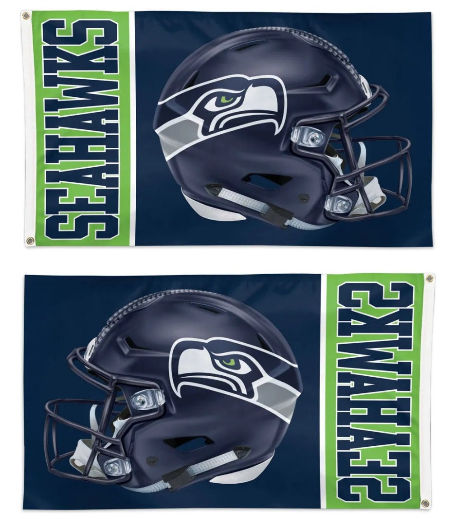 Seattle Seahawks 3x5 Helmet Flag | NFL Licensed Free Shipping