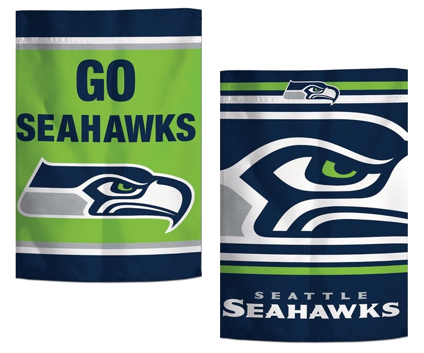 Seattle Seahawks Garden Flag 2 Sided Go Seahawks NFL