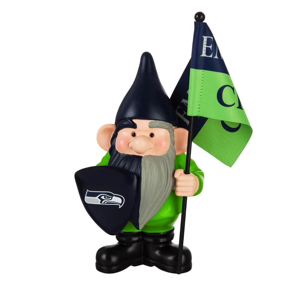 Seattle Seahawks NFL Gnome with Flag - Free Shipping