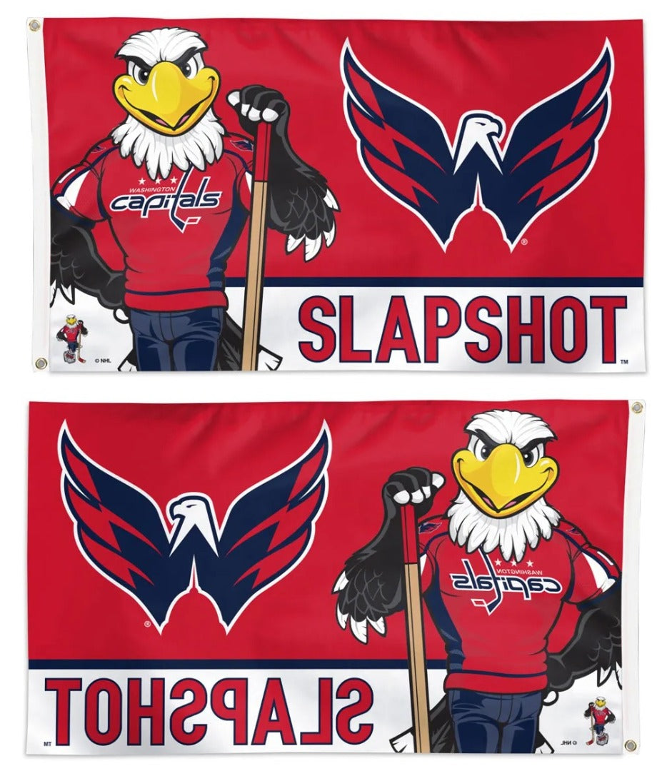 Slapshot Mascot 3x5 Capitals NHL Flag - Free Shipping
