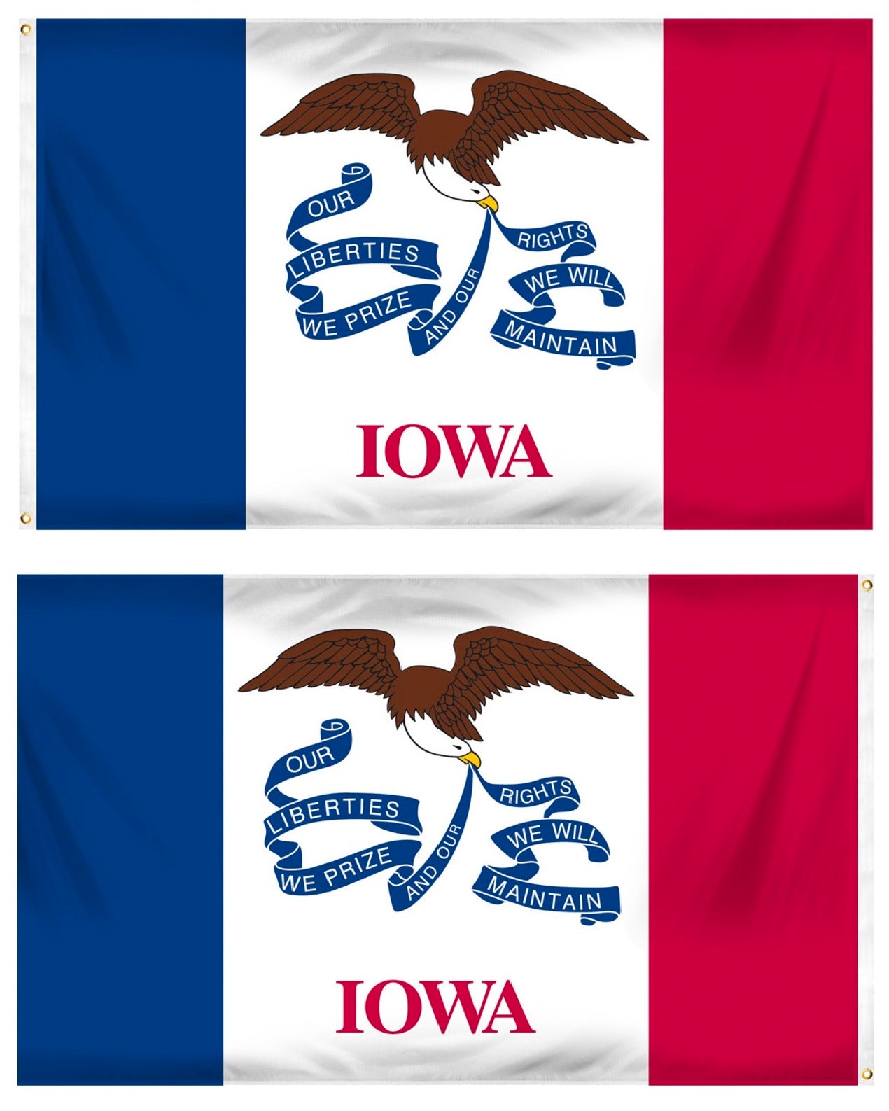 State of Iowa 2 Sided 3x5 Flag - Free Shipping