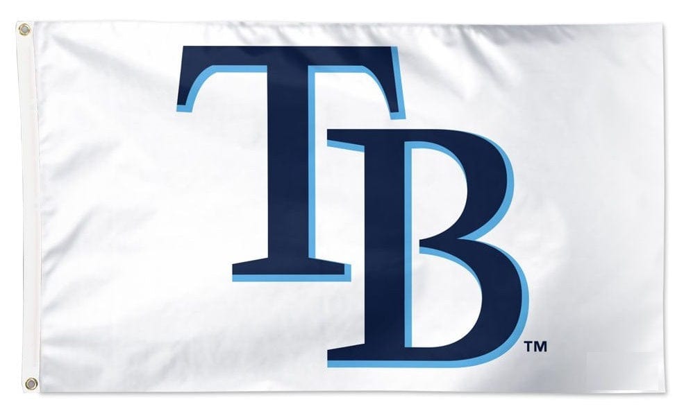 Tampa Bay Flag 3x5 TB Logo White MLB