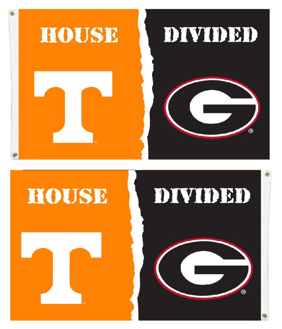 Tennessee - Georgia House Divided 2 Sided 3x5 Flag