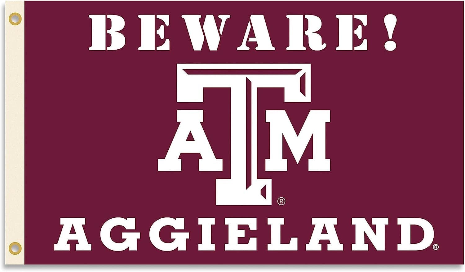 Texas A&M Beware Aggieland Flag 3x5 Logo | Heartland Flags