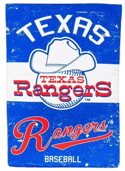 Texas Rangers Banner 2 Sided Vintage Distressed Logo MLB