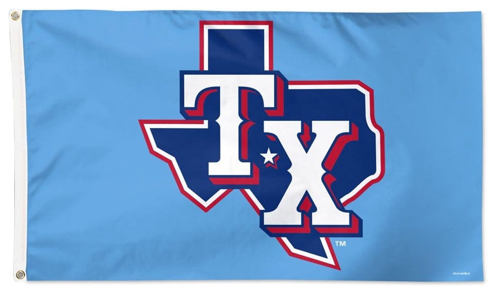 Texas Rangers Flag 3x5 Blue MLB
