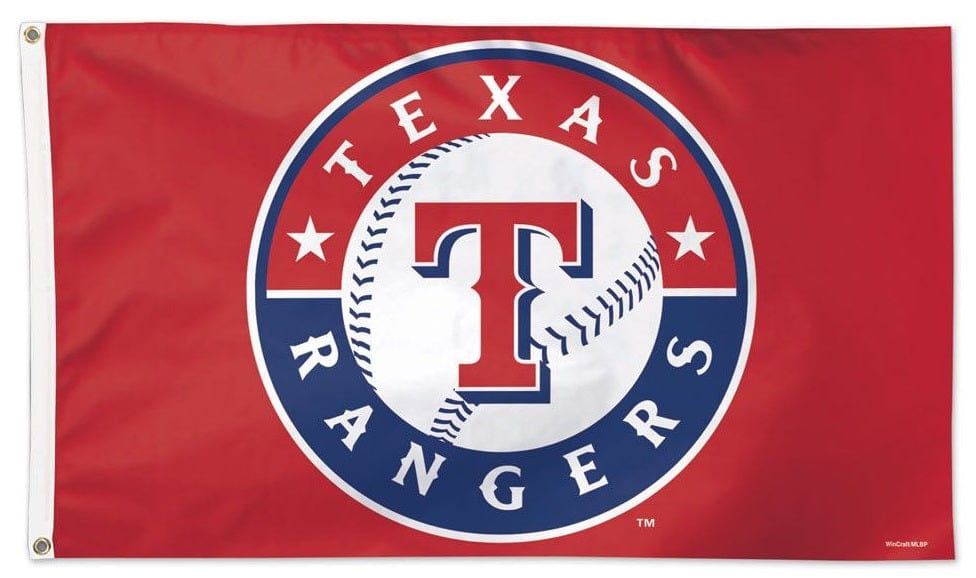Texas Rangers Flag 3x5 Logo Red MLB