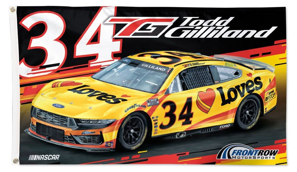 Todd Gilliland Flag 3x5 Loves Race Car 2025 NASCAR