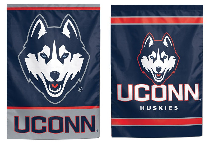 UConn Huskies Garden Flag 2 Sided Logo