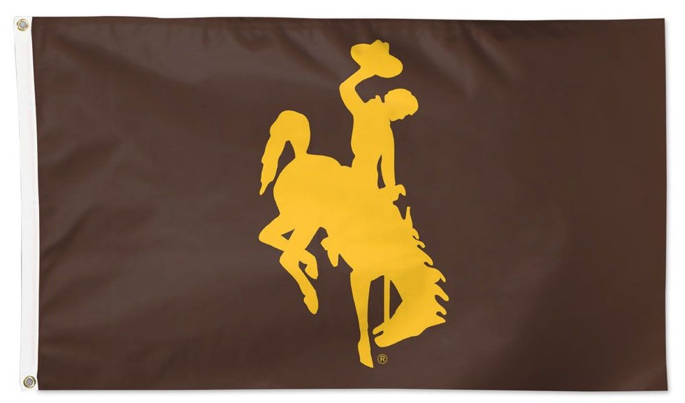 University of Wyoming Flag 3x5 Logo Brown