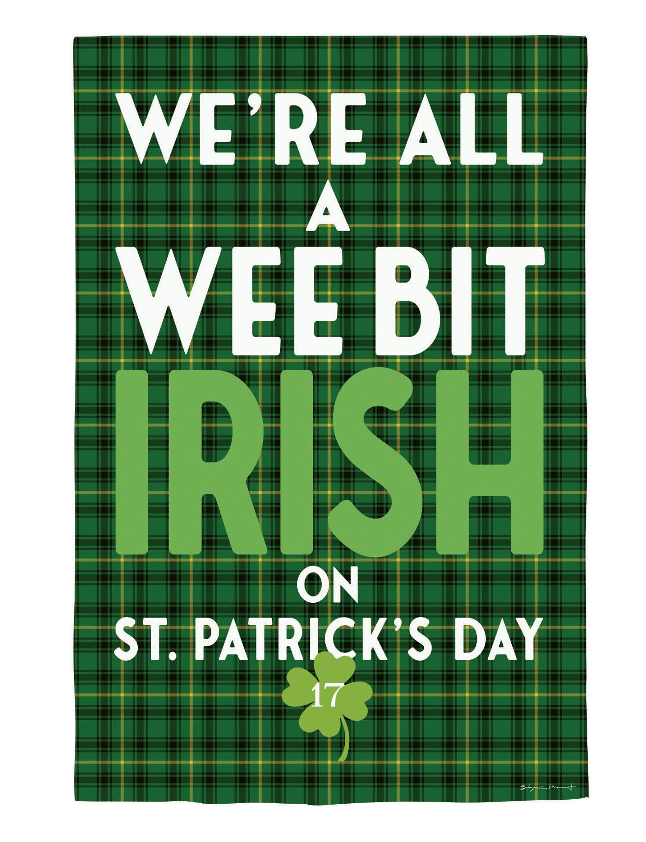 Wee Bit Irish Garden Flag 2 Sided St Patrick's Day