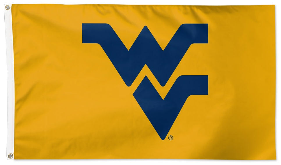 West Virginia Mountaineers Flag 3x5 WV Logo Yellow