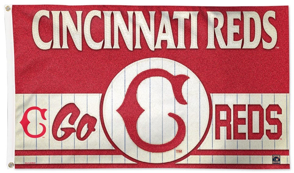 Cincinnati Reds Flag 3x5 Retro Logo Field Of Dreams