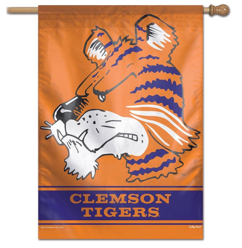 Clemson Tigers Flag Classic Retro Logo House Banner