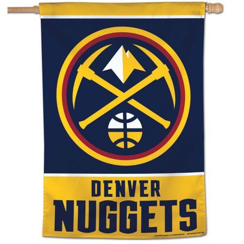 Denver Nuggets Banner Pickaxe Logo Vertical NBA Flag
