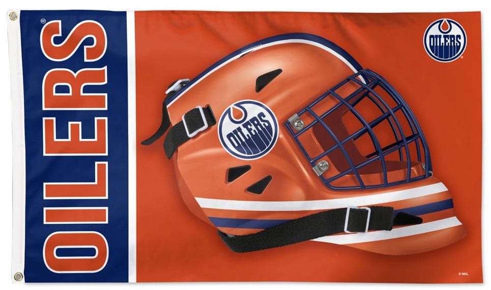 Edmonton Oilers Flag 3x5 Hockey Goalie Mask NHL