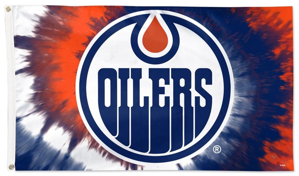 Edmonton Oilers Flag 3x5 Tie Dye Hockey NHL | Heartland Flags