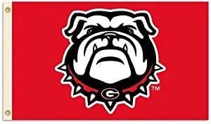 Georgia Bulldogs Flag 3x5 New Logo Red