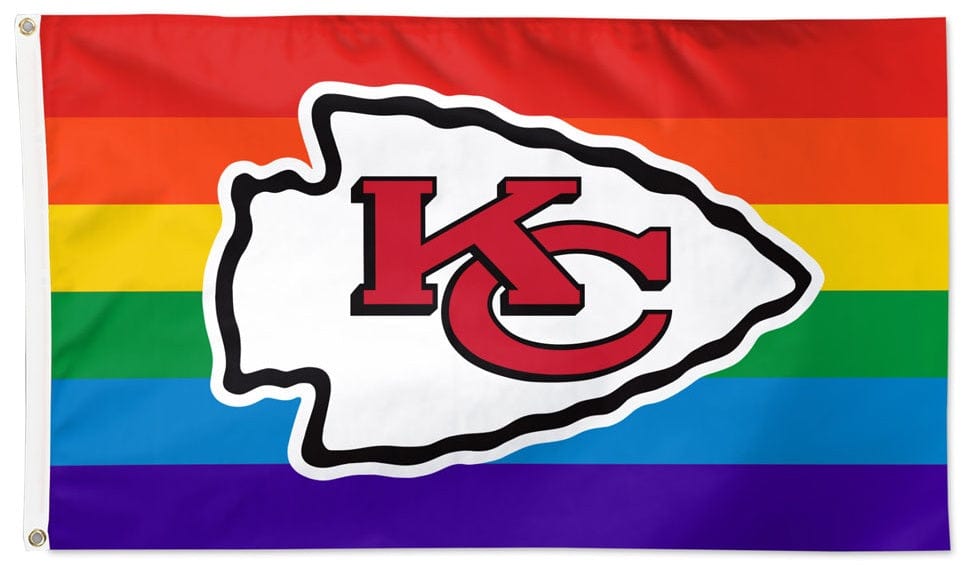 Kansas City Chiefs Rainbow Flag 3x5 NFL Pride