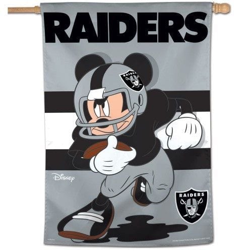 Las Vegas Raiders Mickey Mouse Football NFL Banner