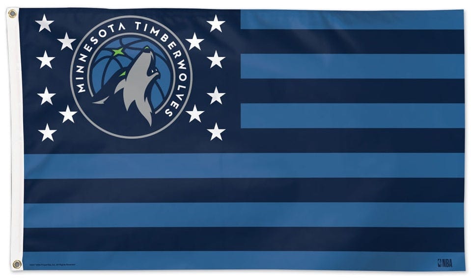 Minnesota Timberwolves 3x5 NBA Flags Stars and Stripes