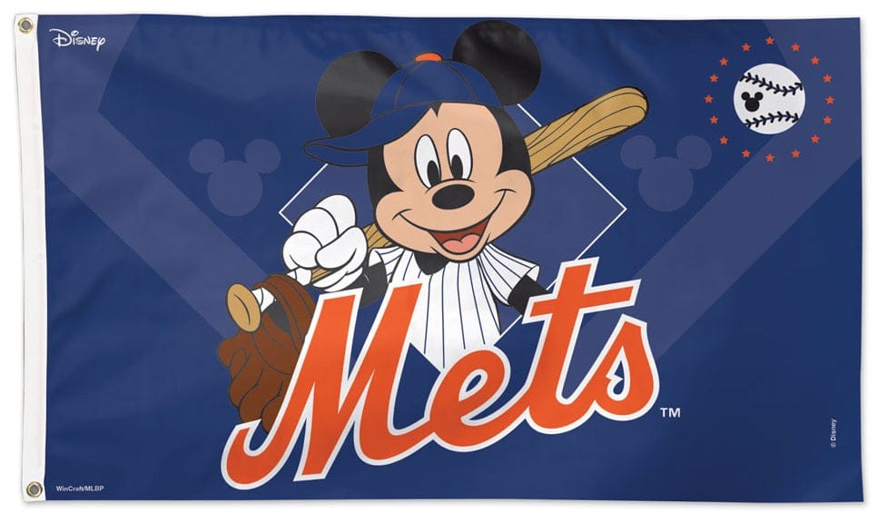 New York Mets Flag 3x5 Mickey Mouse Disney MLB