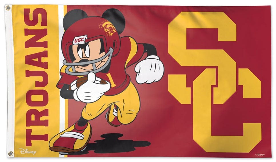 USC Trojans Mickey Mouse Flag 3x5 Football